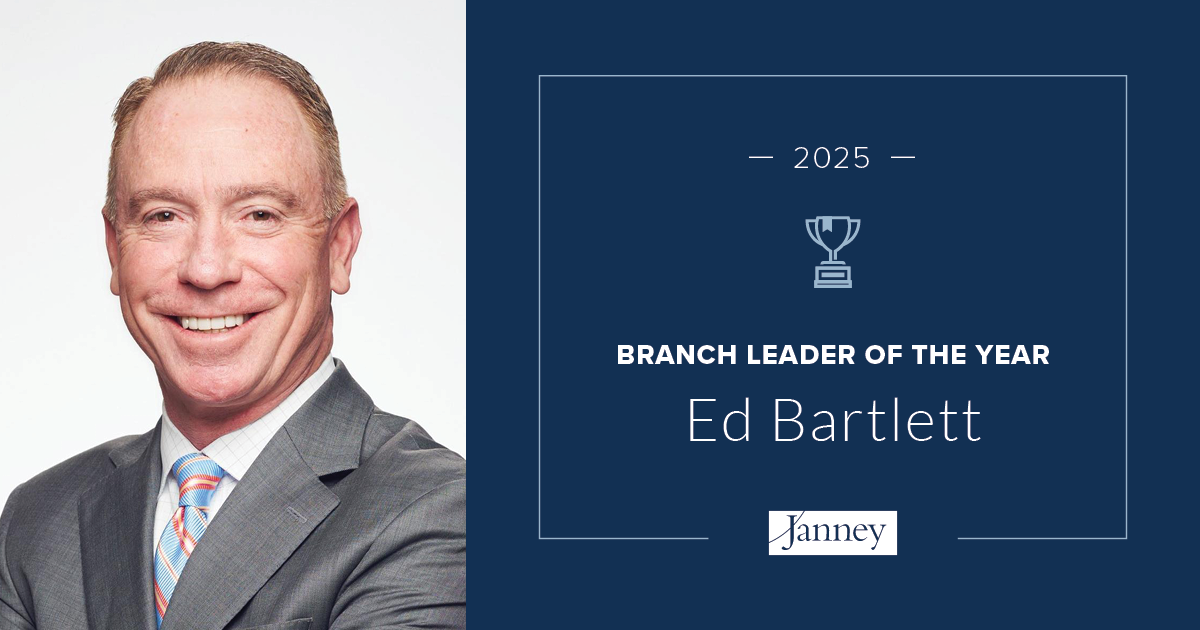 Edward Bartlett Named Janney’s 2025 Branch Leader of the Year